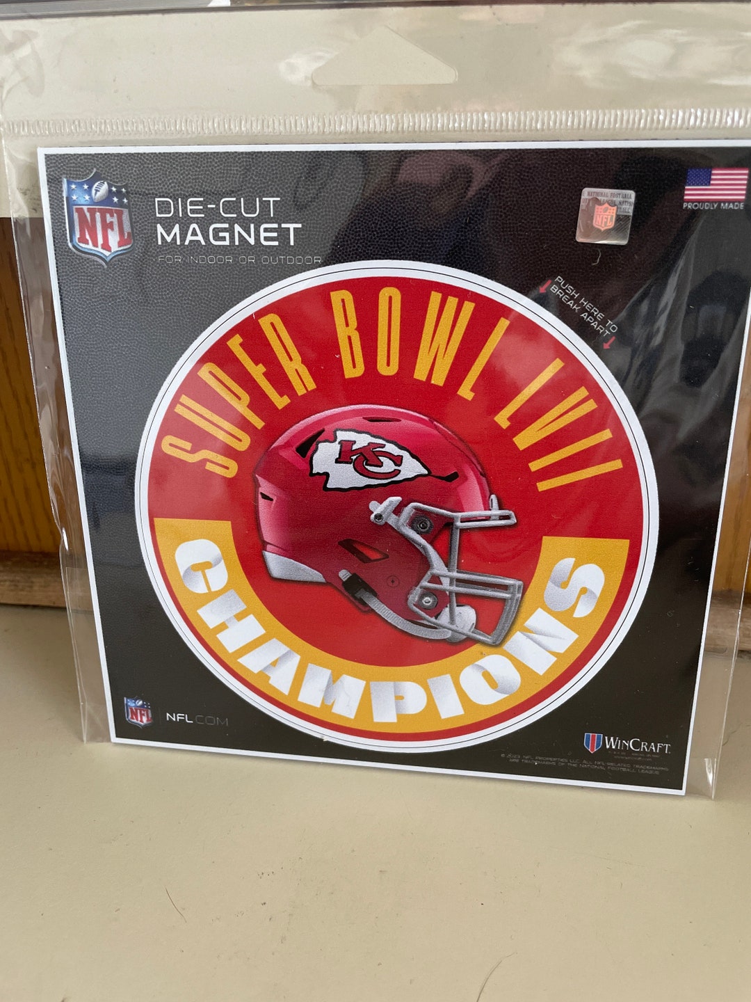 Kansas City Chiefs Die Cut Magnet 5 Inch Champions - Etsy