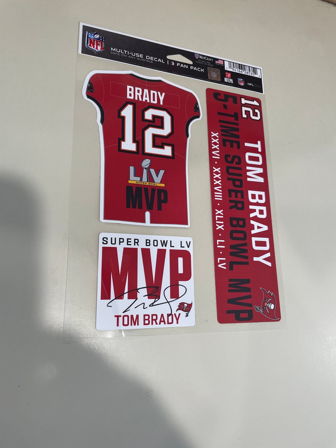 Buccaneers Brady Mvp 3 Decal Set - Etsy