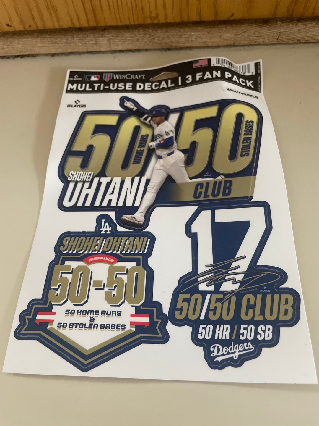 Dodgers Decals 3 Ohtani Decal Sheet 50/50 Club Window Laptop Water ...