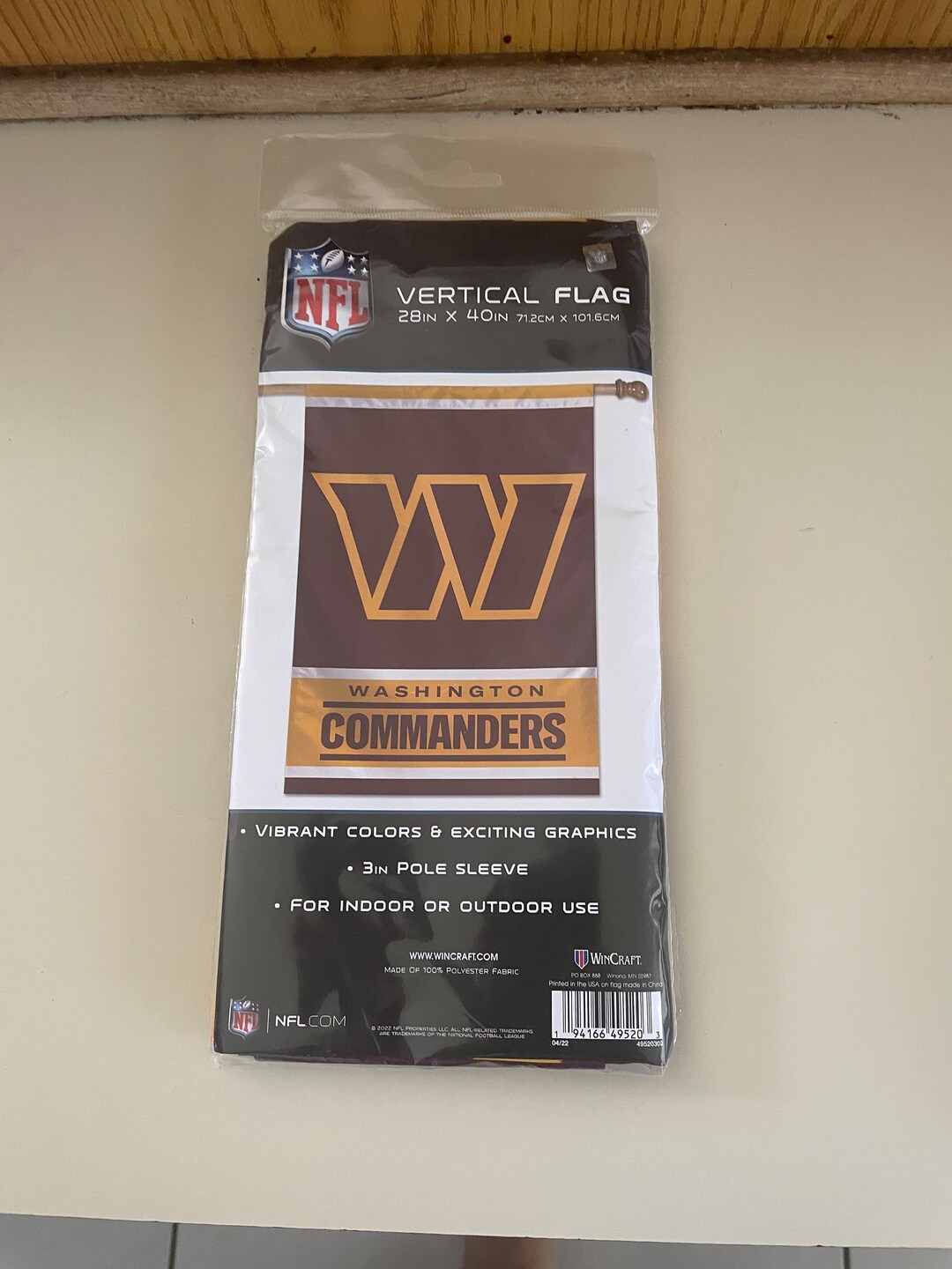 Washington Commanders Vertical Flag 28x40 - Etsy