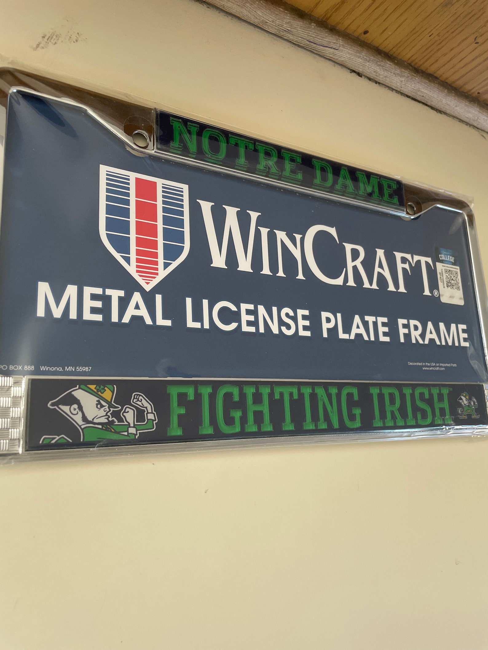 Notre Dame Irish License Plate Frame Chrome Laser Cut - Etsy