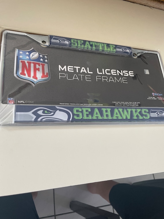 Seattle Seahawks License Plate Frame Chrome Laser Cut - Etsy