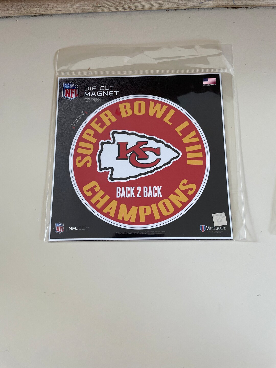 Kansas City Chiefs Magnet Champions 4.5. X 4.5 - Etsy