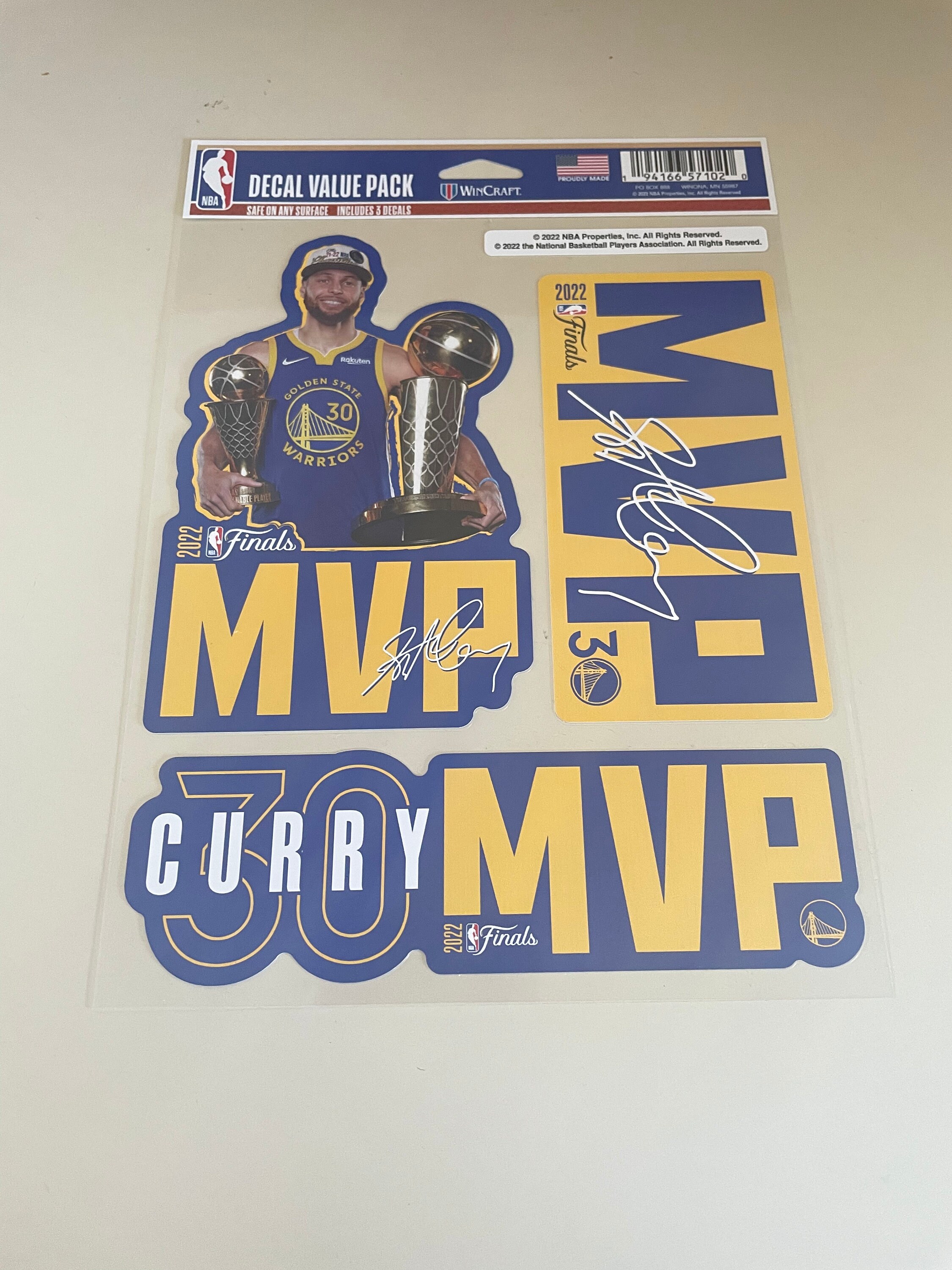 Steph Curry MVP 3 Decal Fan Pack - Etsy