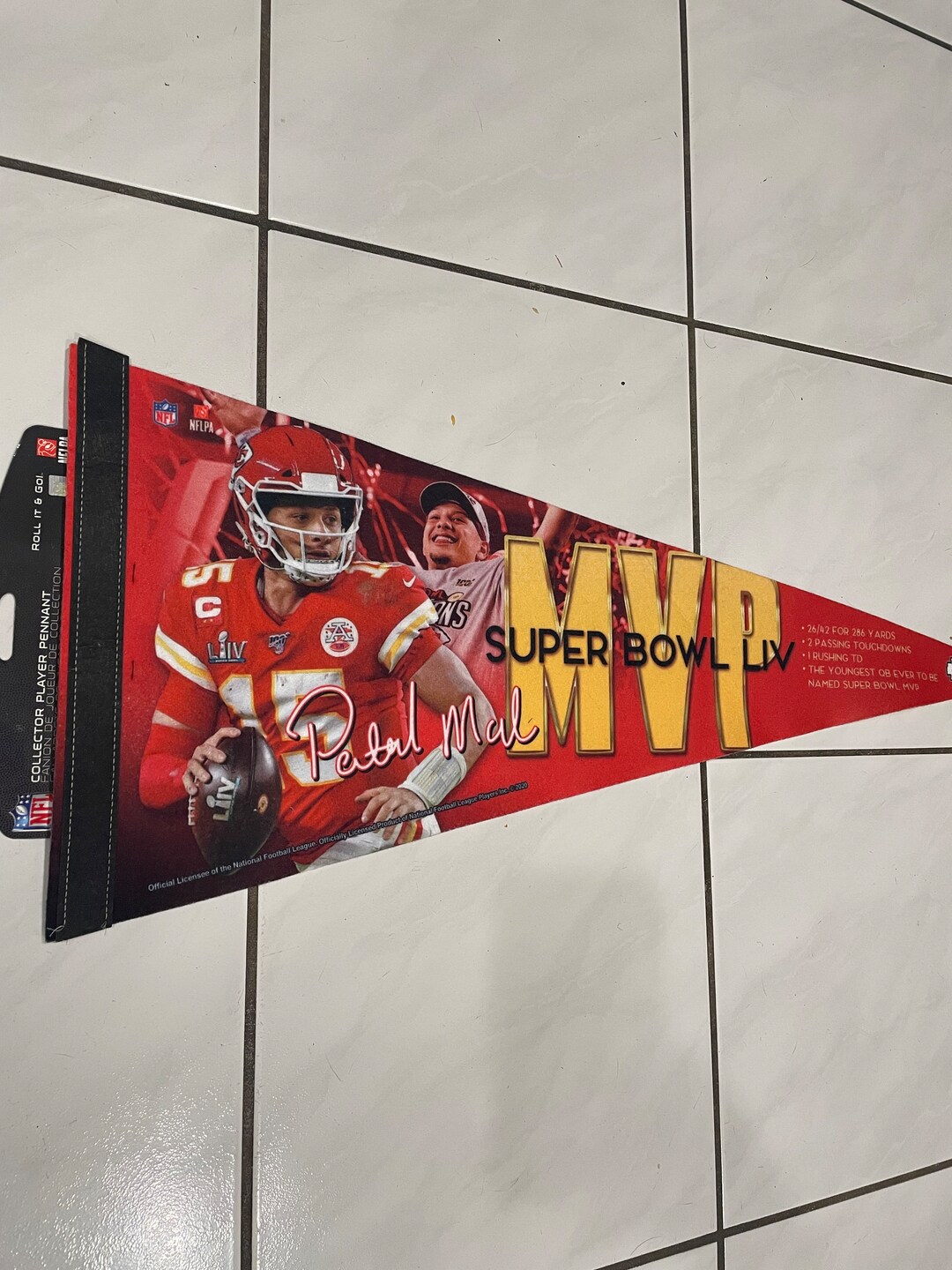 Chiefs Pennant Mahomes MVP Premium Pennant 12 X 30 - Etsy