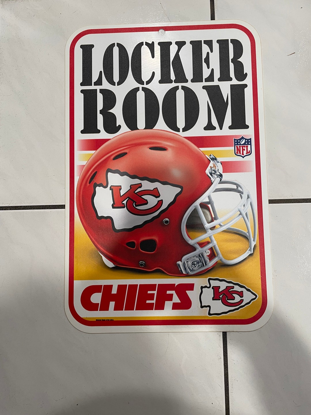 Kansas City Chiefs Locker Room Sign - Etsy