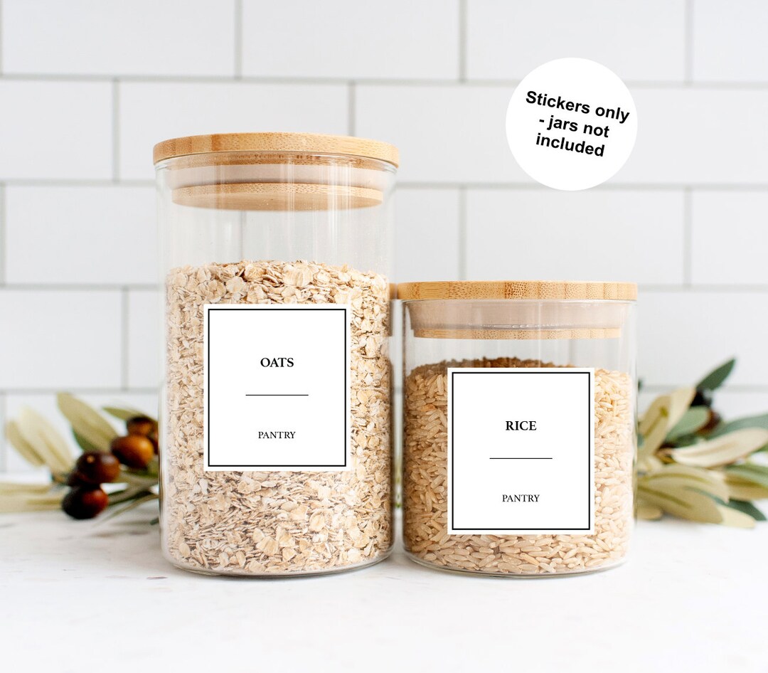 Baking Pantry Labels Stickers for Storage Organisation Minimalist Home ...