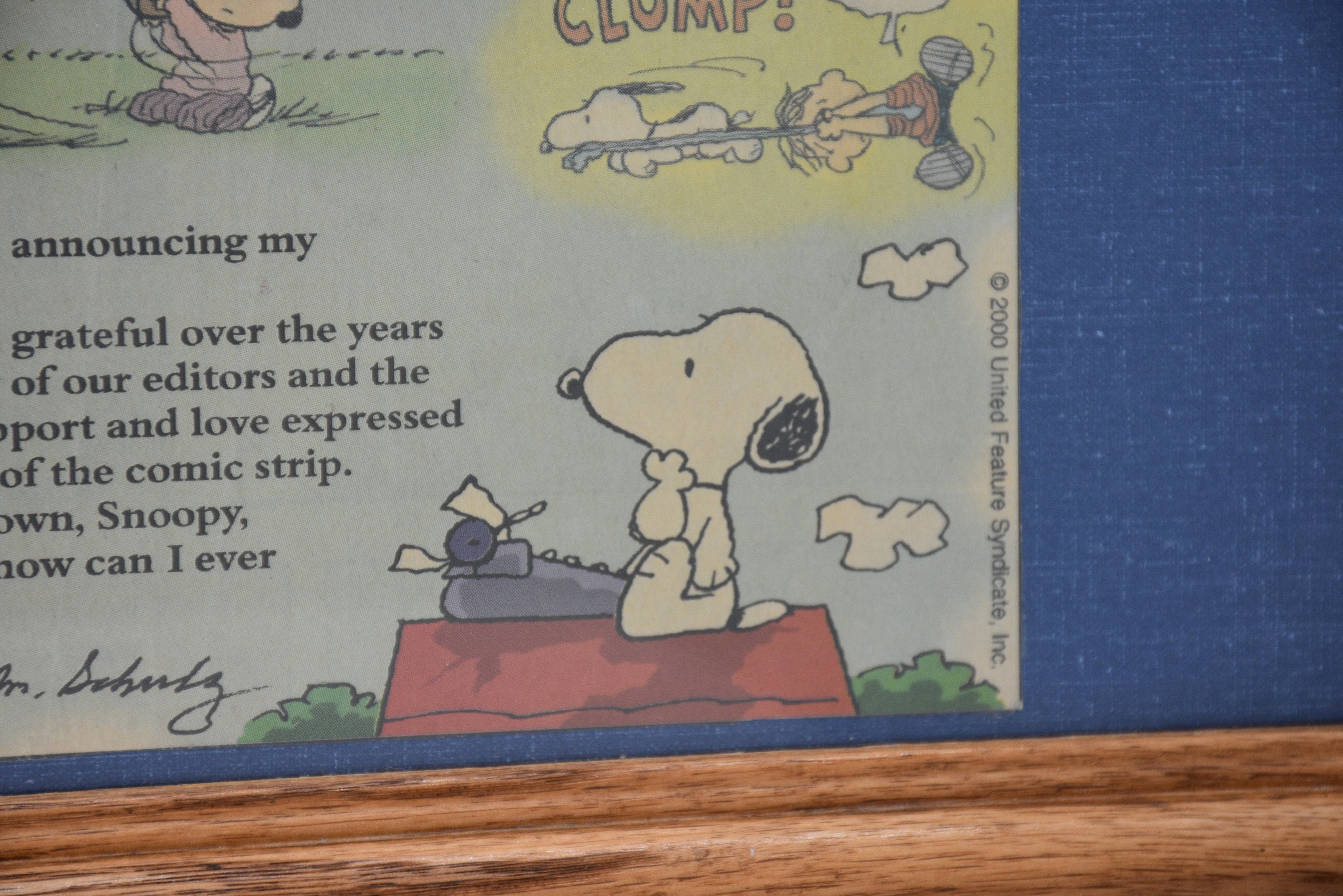 Collectable Charles Schulz Dear Friends" Letter Newspaper Print. - Etsy