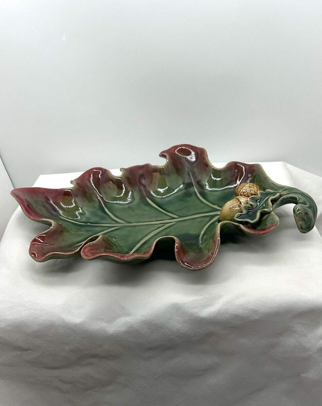 Vintage Ceramic Leaf and Acorn Platter GAR-G-2 - Etsy