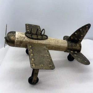 Metal and Wood Propeller Rustic Airplane Home Decor Office - Etsy