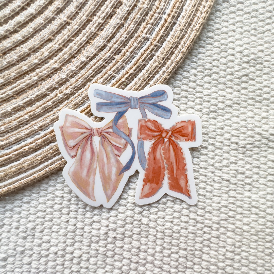 Cute Bows Waterproof Sticker, Coquette Sticker, Bow Decal, Girly ...