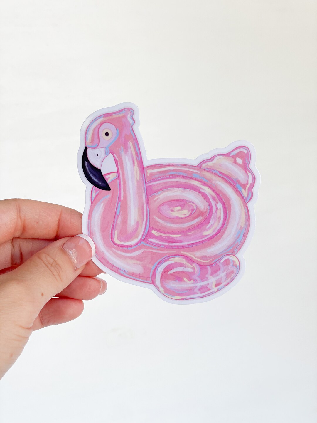 Flamingo Float Sticker, Pool Sticker, Summer Sticker, Waterproof ...
