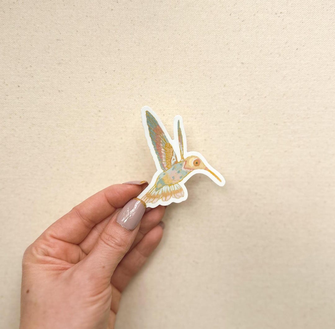 Hummingbird Vinyl Sticker. Waterproof Nature Decal for Laptops, Water ...