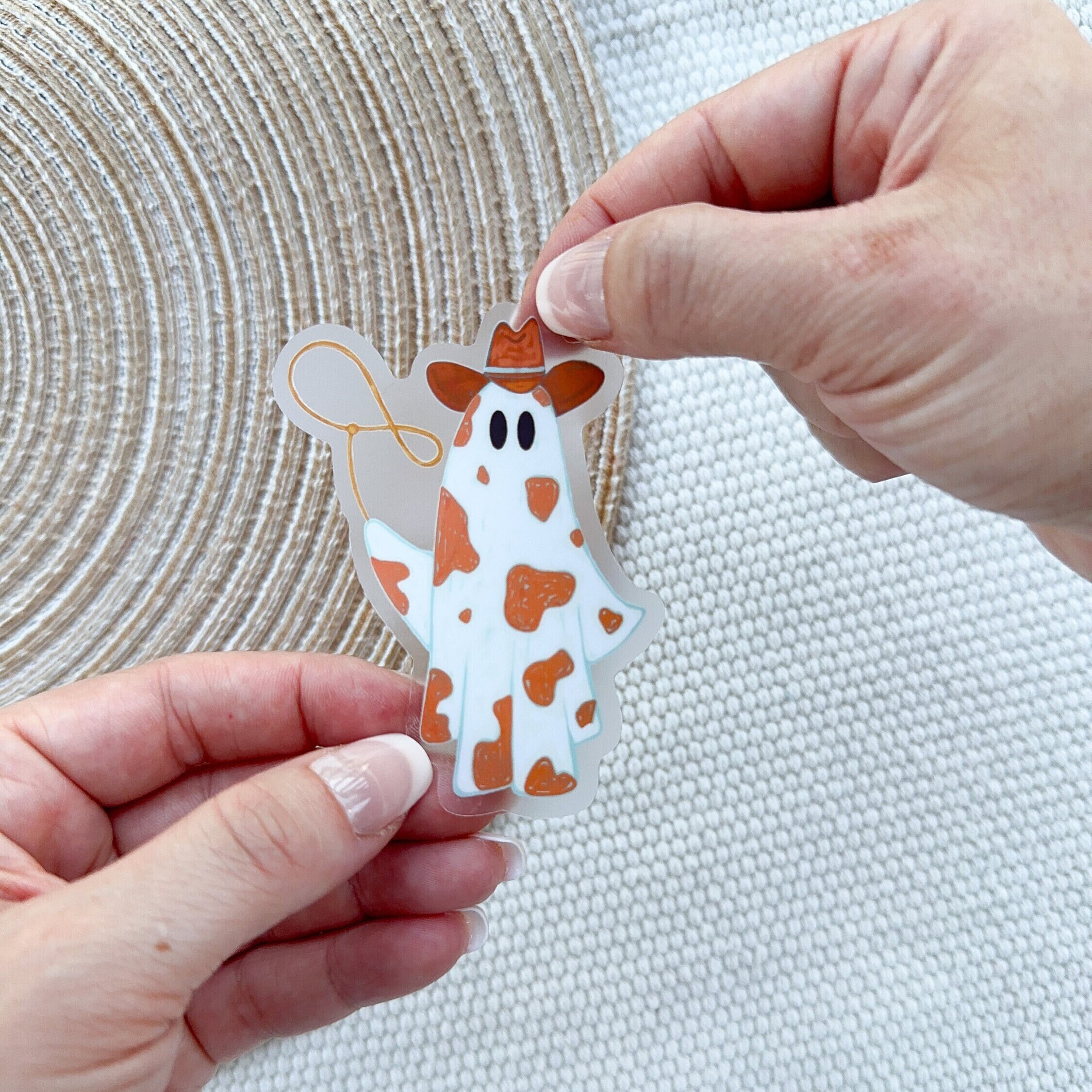 Rodeo Ghost Sticker Cowboy Ghost Sticker Cowghoul Sticker - Etsy