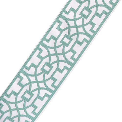 Designer Fretwork Trim by the Yard Aqua Blue Tape Velvet - Etsy