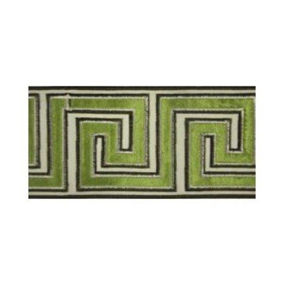 Apple Green Greek Key Trim by the Yard Tape Velvet Embroidered | Etsy