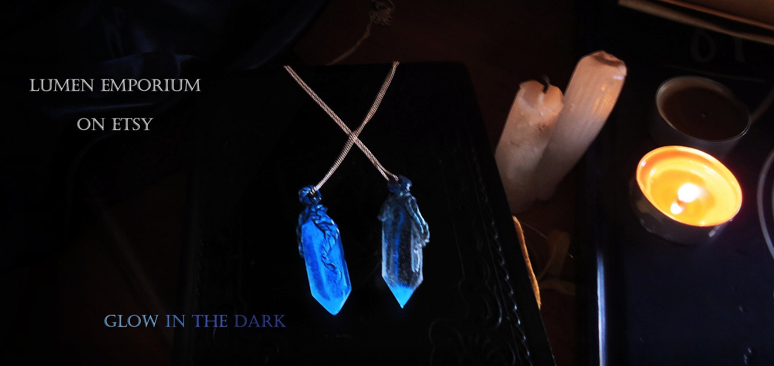 Magical Crystal Crystal Necklace Glow in the Dark Jewelry - Etsy