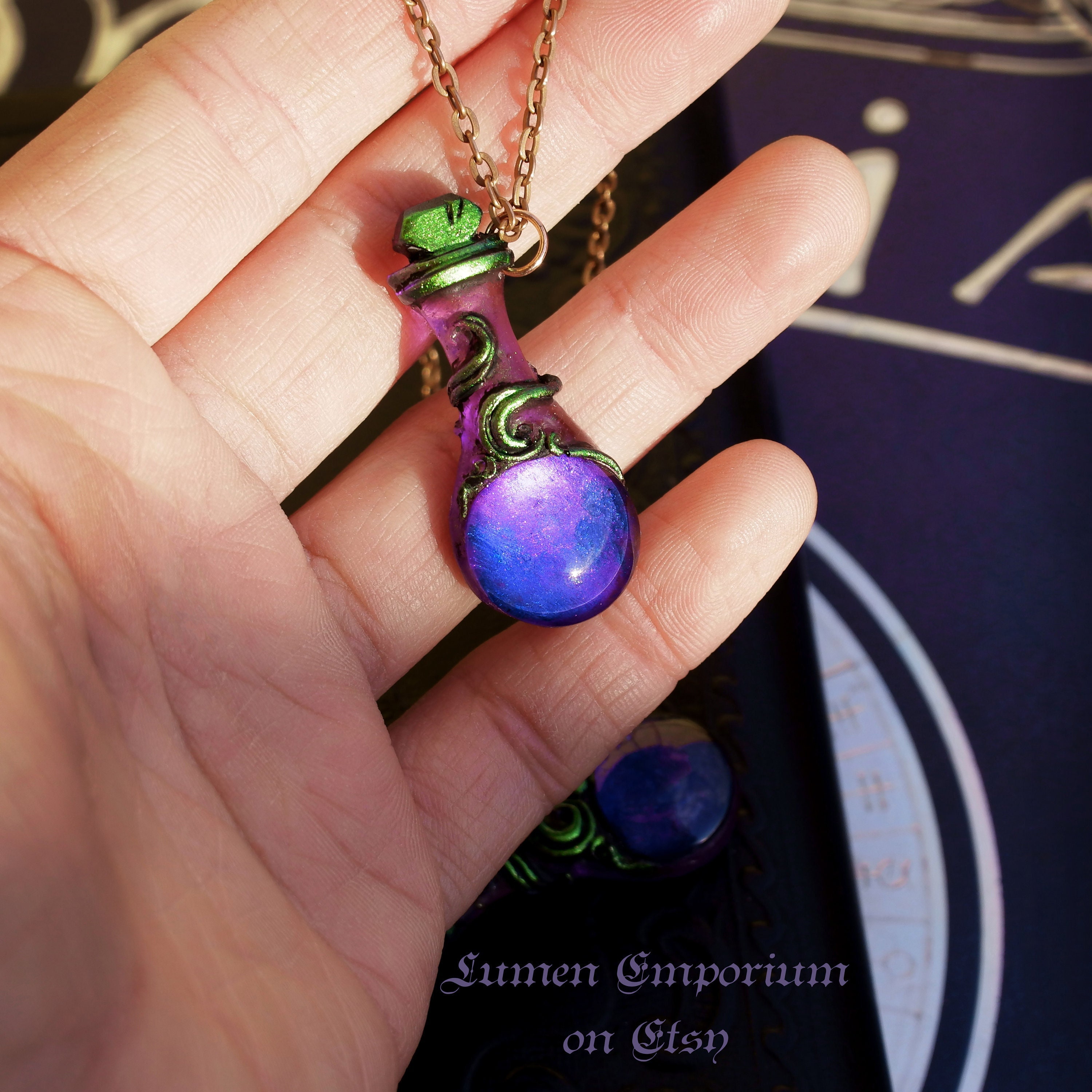 Potion Bottles Fantasy Jewelry Resin Jewelry Larp - Etsy UK