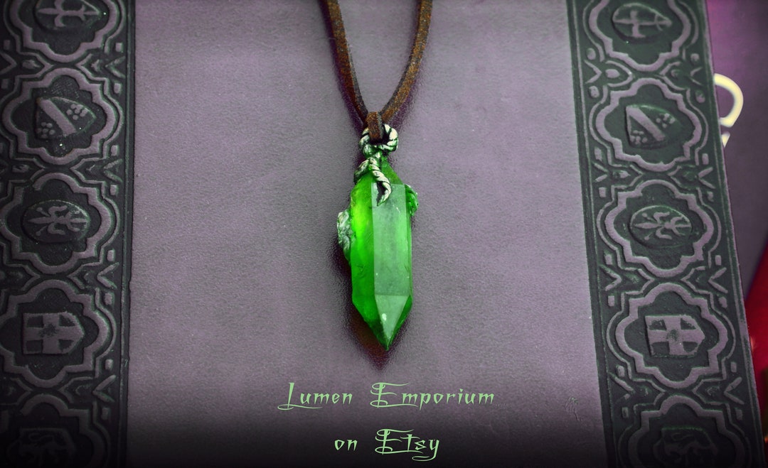 Fantasy Handmade Necklace, Crystal Necklace, Glow in the Dark Jewelry ...