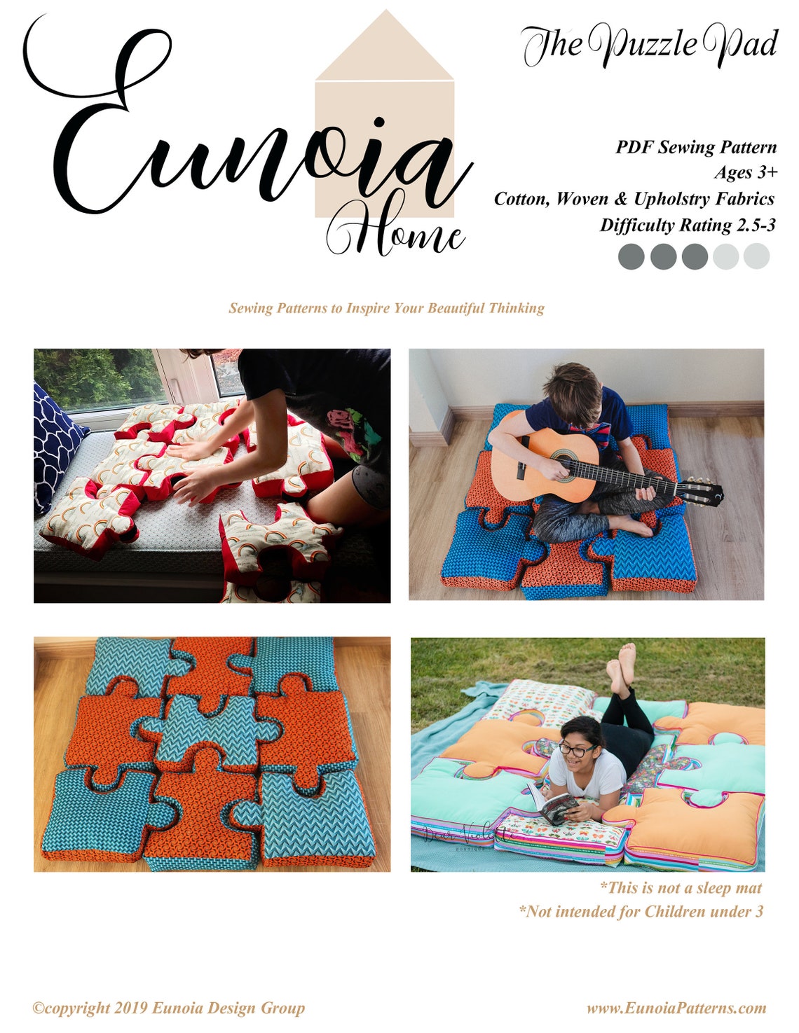 Puzzle Pad Digital PDF Sewing Pattern Unique Puzzle Piece - Etsy