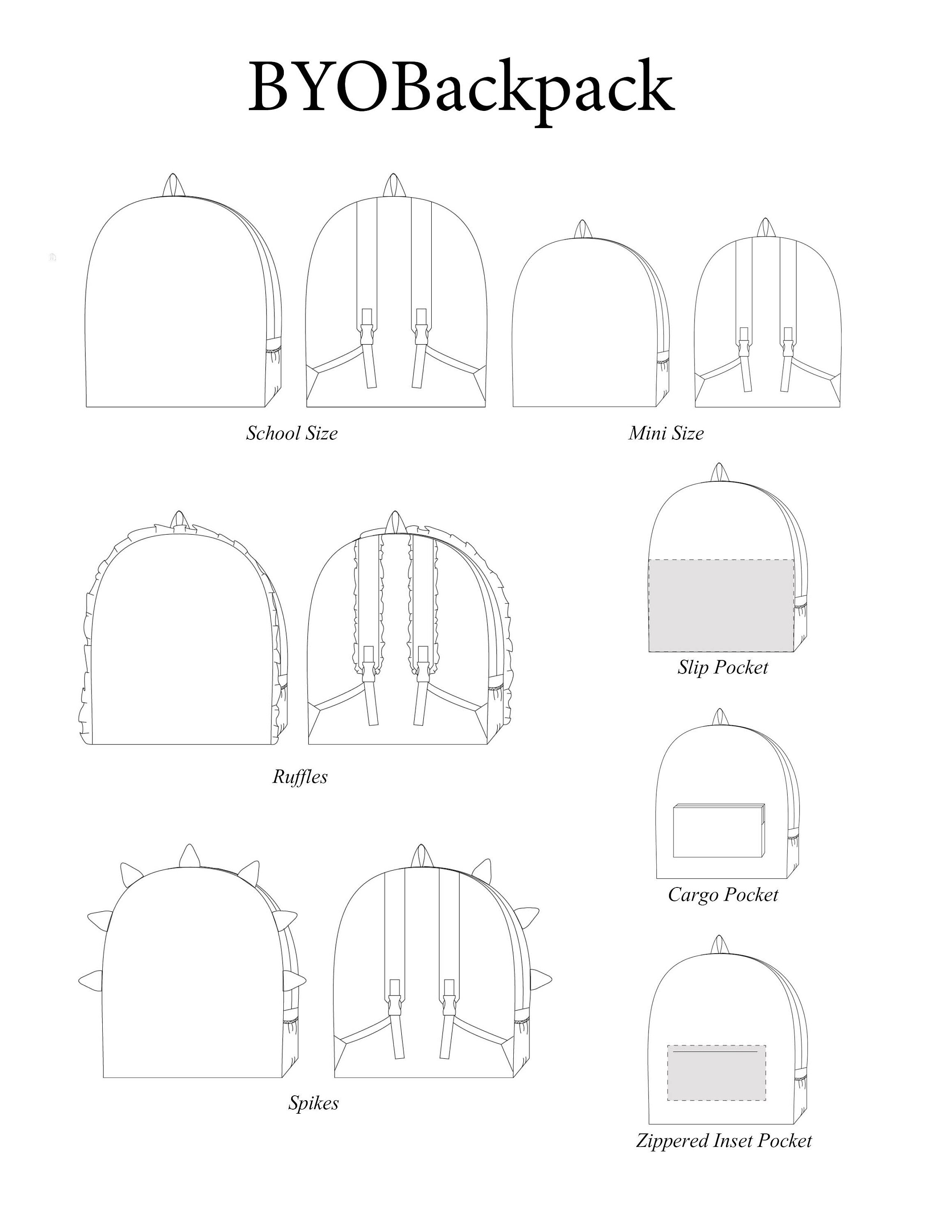 Digital Backpack PDF Sewing Pattern Mini and School Sized - Etsy