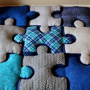 Puzzle Pad Digital PDF Sewing Pattern Unique Puzzle Piece Floor Pad ...