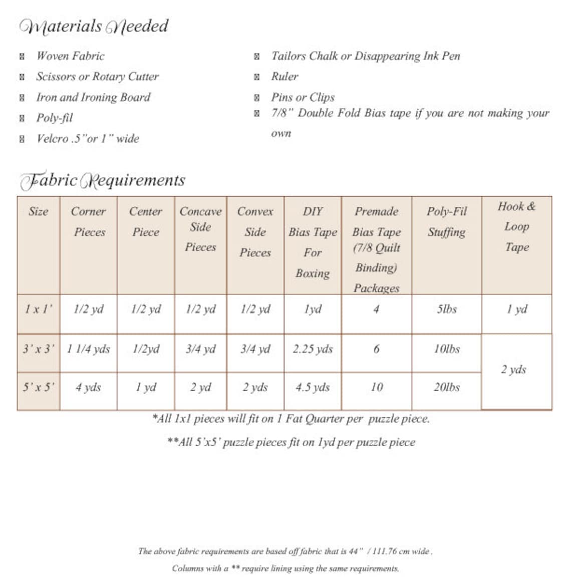 Puzzle Pad Digital PDF Sewing Pattern Unique Puzzle Piece - Etsy