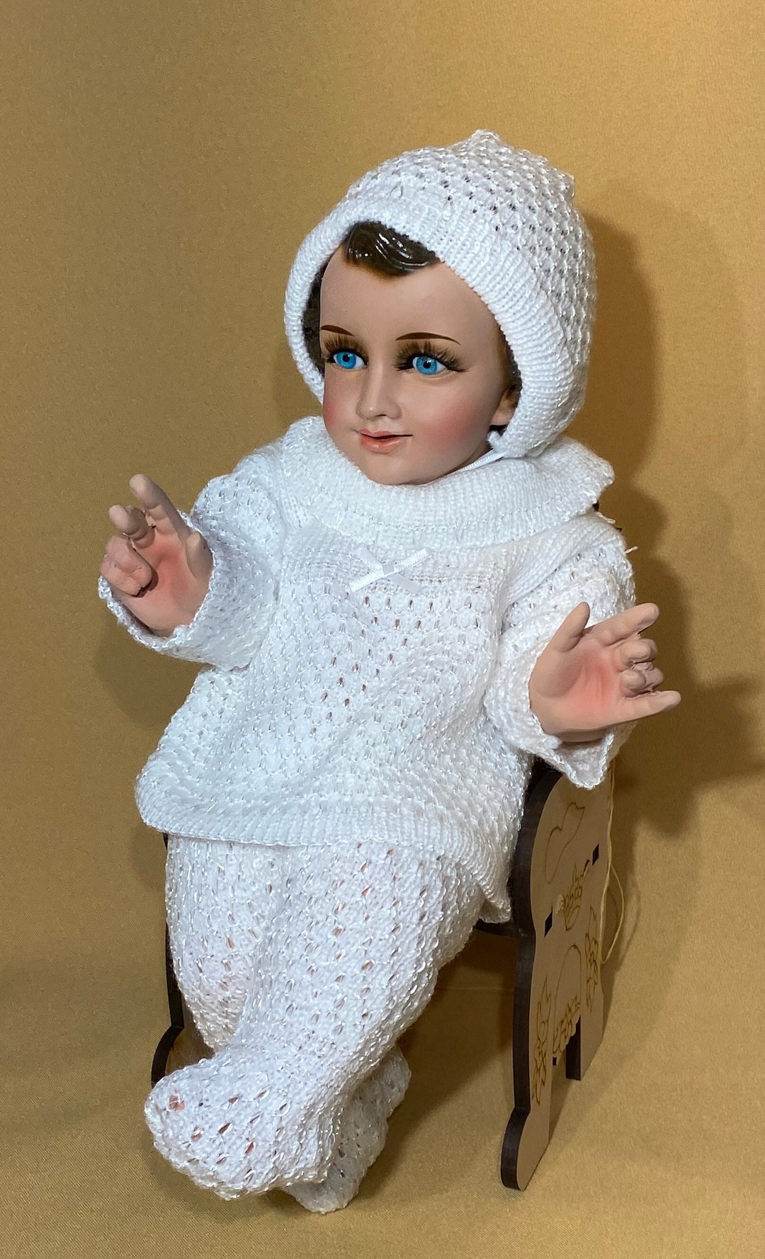 Ropon Tejido , Ropa De Niño Dios,baby Jesus Dress , Traje De Niño Dios ...