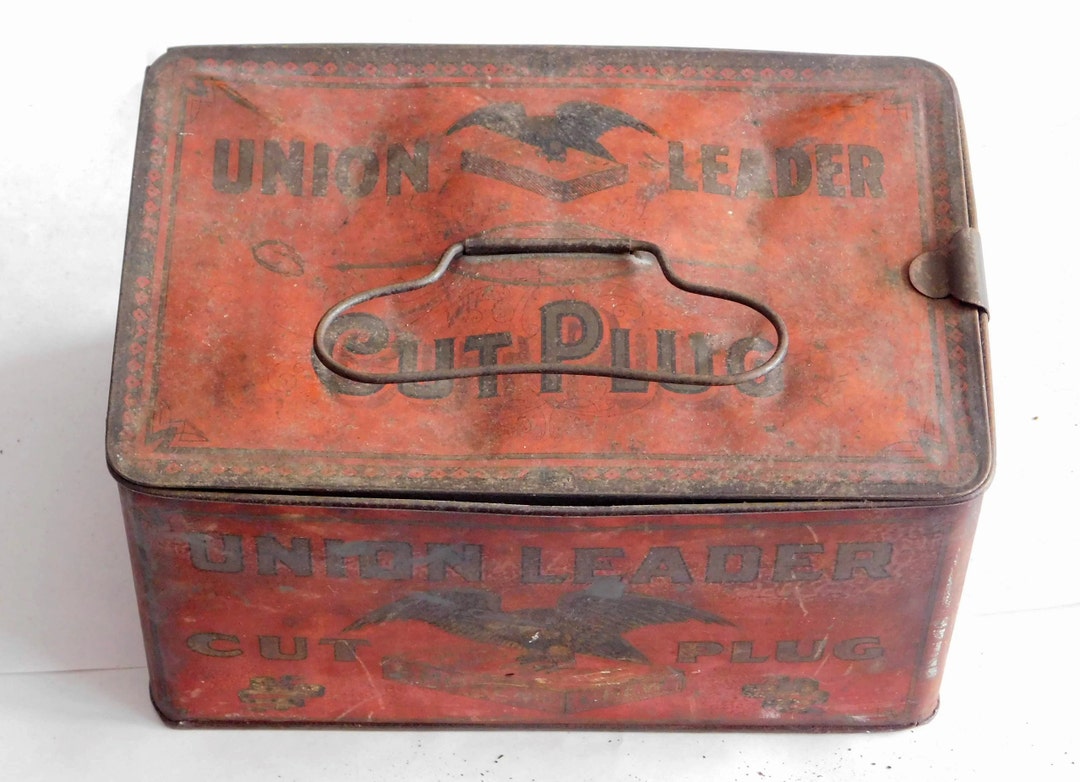Union Leader Cut Plug Tobacco Tin Pail Container - Etsy