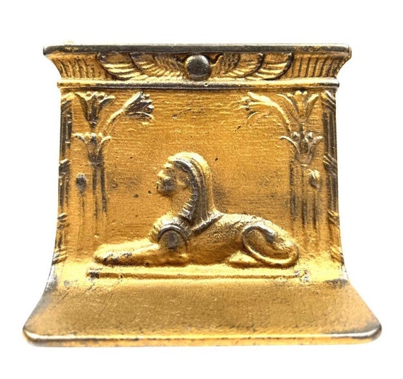 Set of Antique Vintage Art Deco Egyptian Sphinx Lion Bookends | Etsy