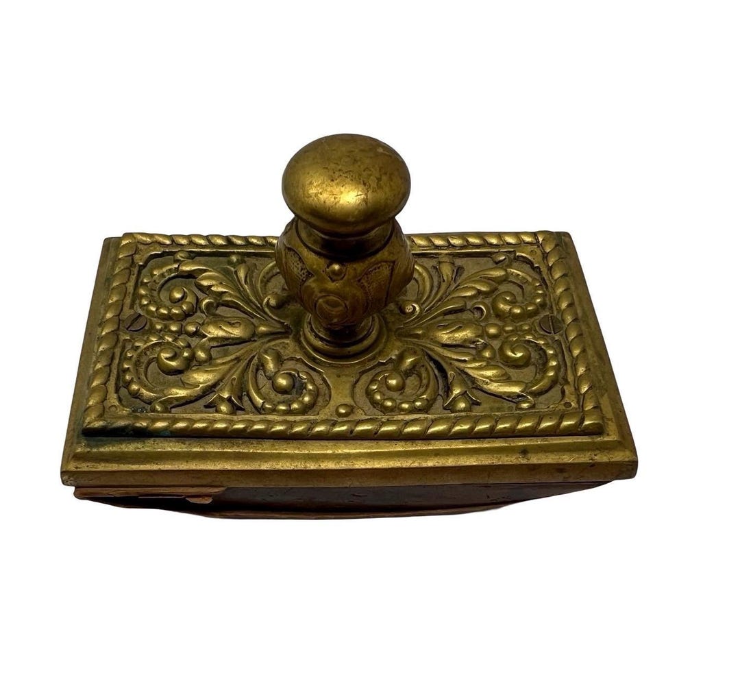 Antique Rocking Ink Blotter Stamp Making Ink Design Late 19th Early ...