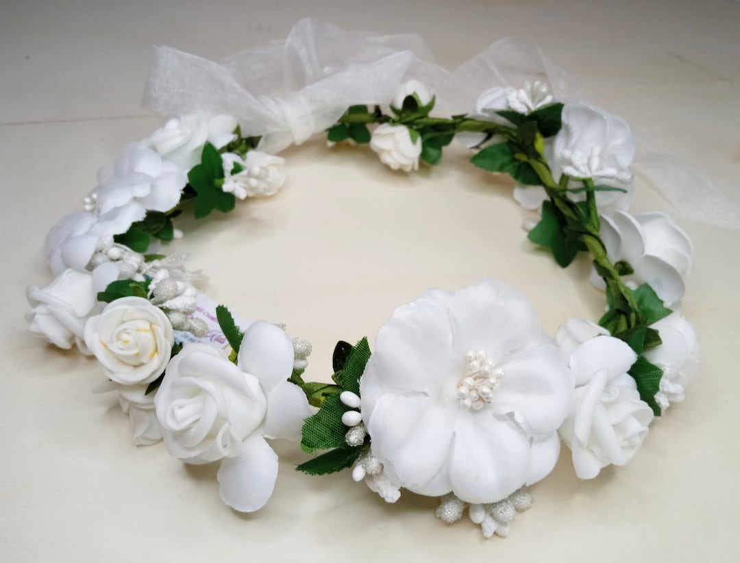 Communion Crown or Arras Blanca Aitana - Etsy
