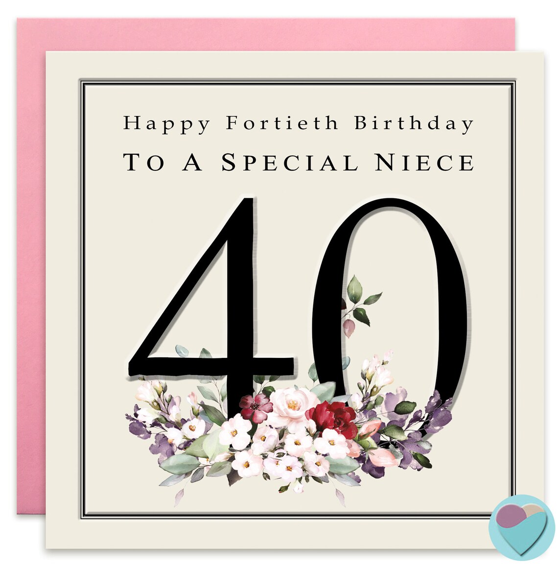 40th Birthday Card Happy Fortieth Birthday To a SPECIAL NIECE | Etsy