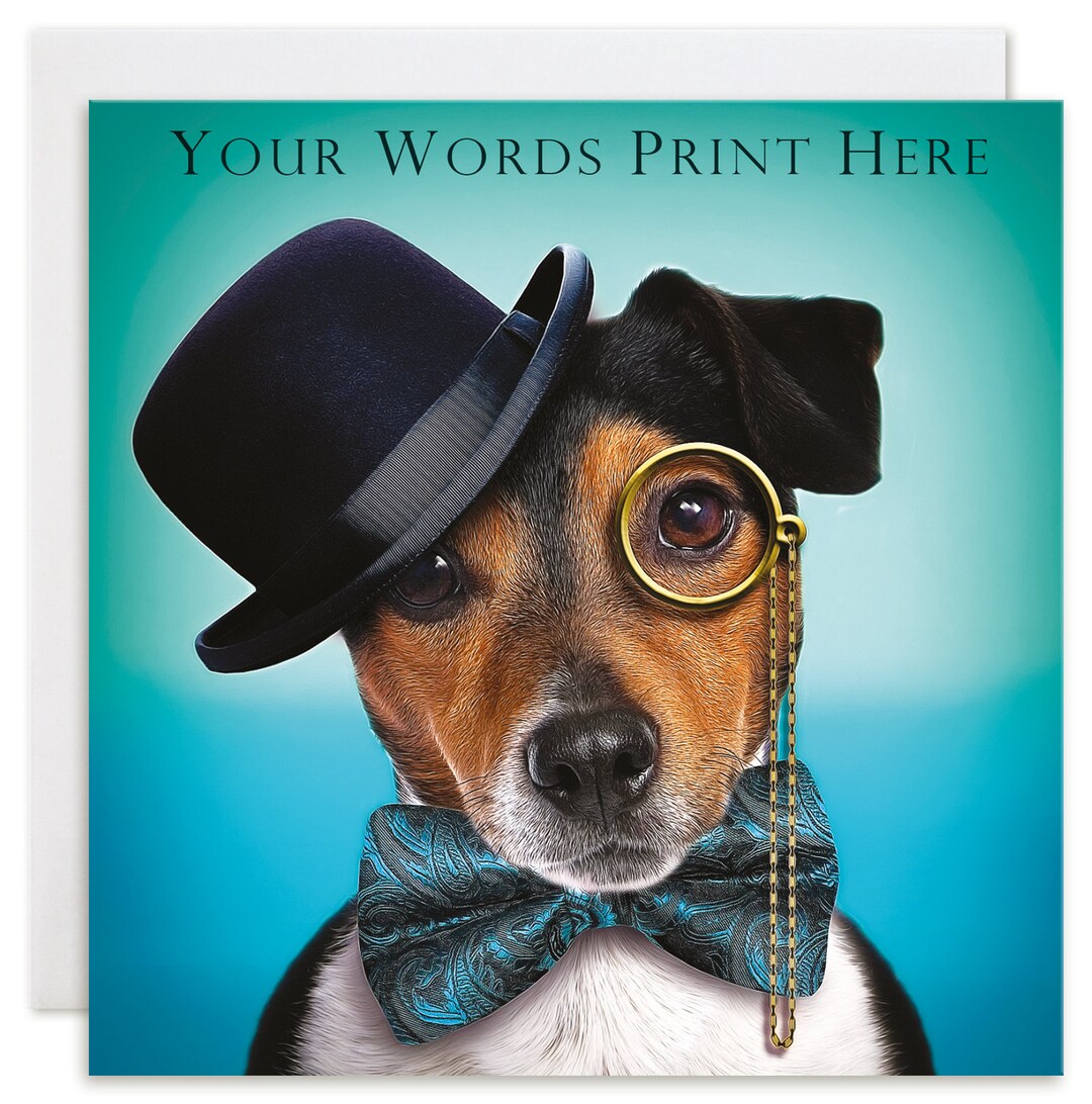 Jack Russell Dog Greeting Card Personalised Birthday Fathers Mothers ...