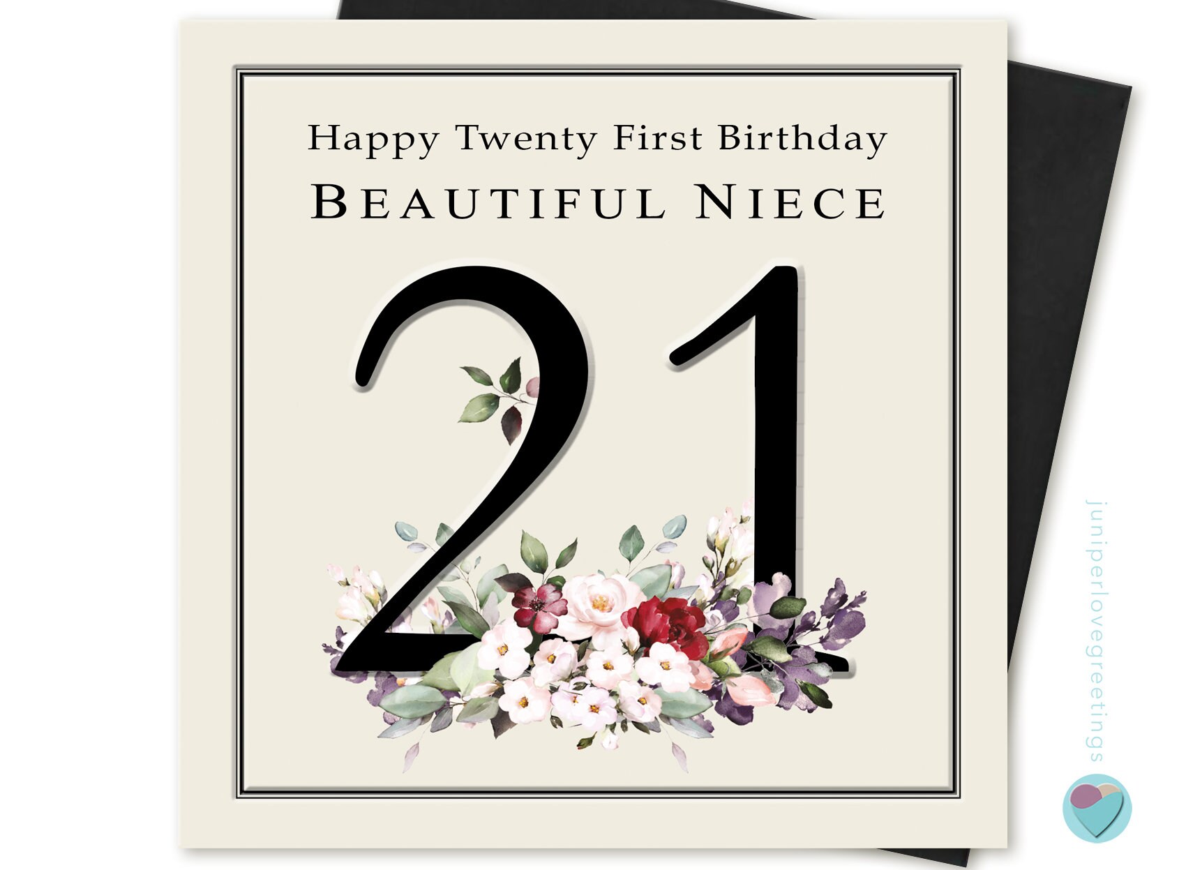 Niece 21st Birthday Card Happy Twenty First Birthday BEAUTIFUL - Etsy UK