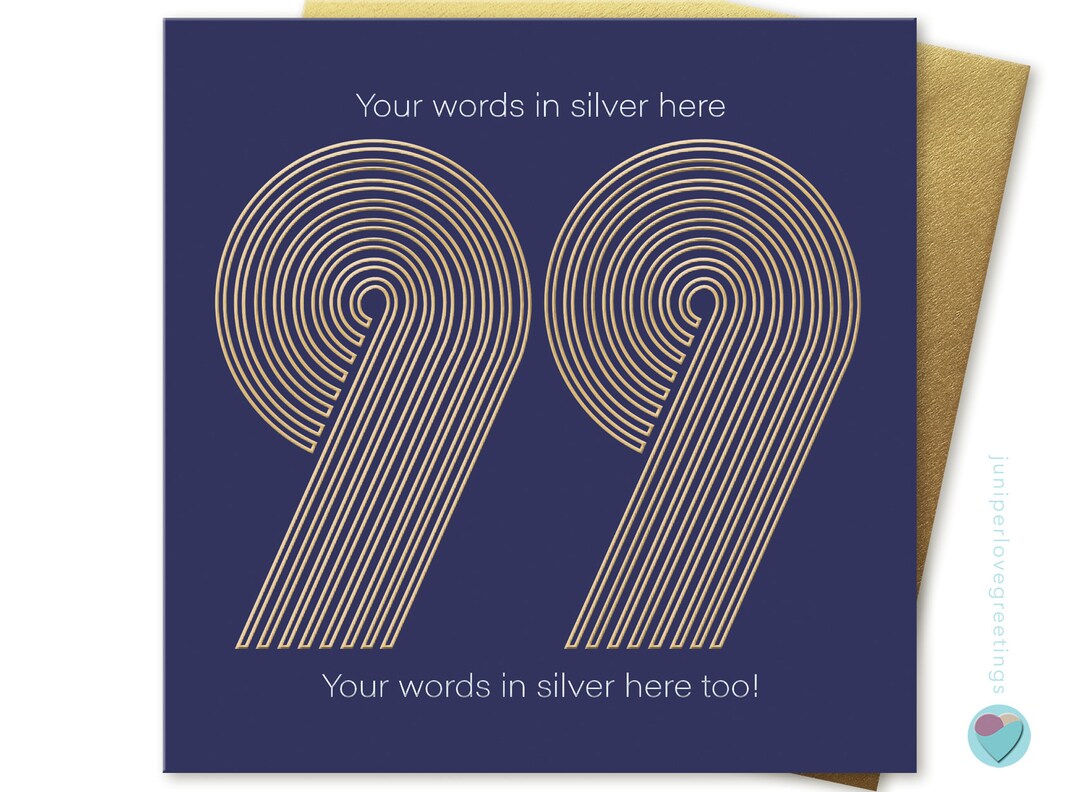 99th Birthday Card for Men Women PERSONALISED Special Friend Mum Dad ...