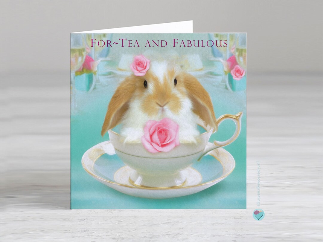 40th Birthday Card for Women - Rabbit Lovers 40th Birthday Card - 40th ...