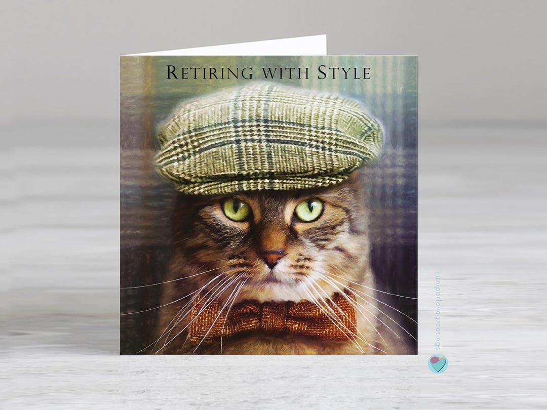 Retirement Card to a Male or Female Cat Lover RETIRING WITH STYLE ...
