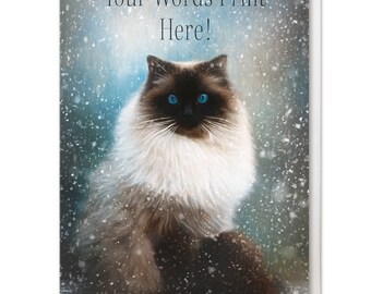 Ragdoll Cat Christmas Card - Etsy