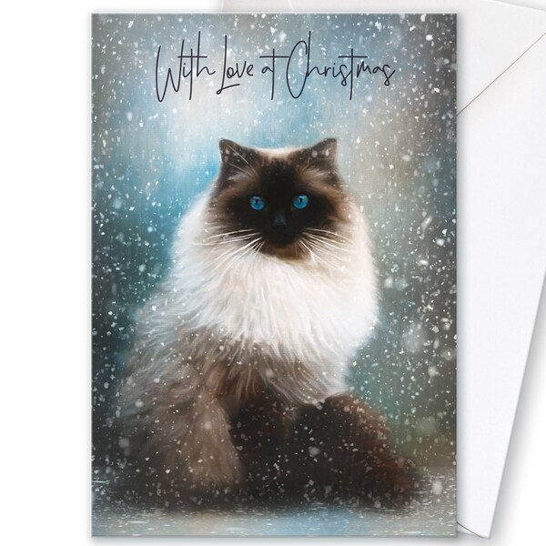 Cat Christmas Cards - Etsy