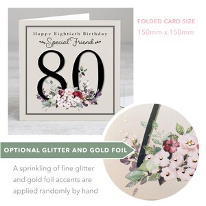 80th Birthday Card to a Special Friend - 80th Birthday Card to a Woman ...