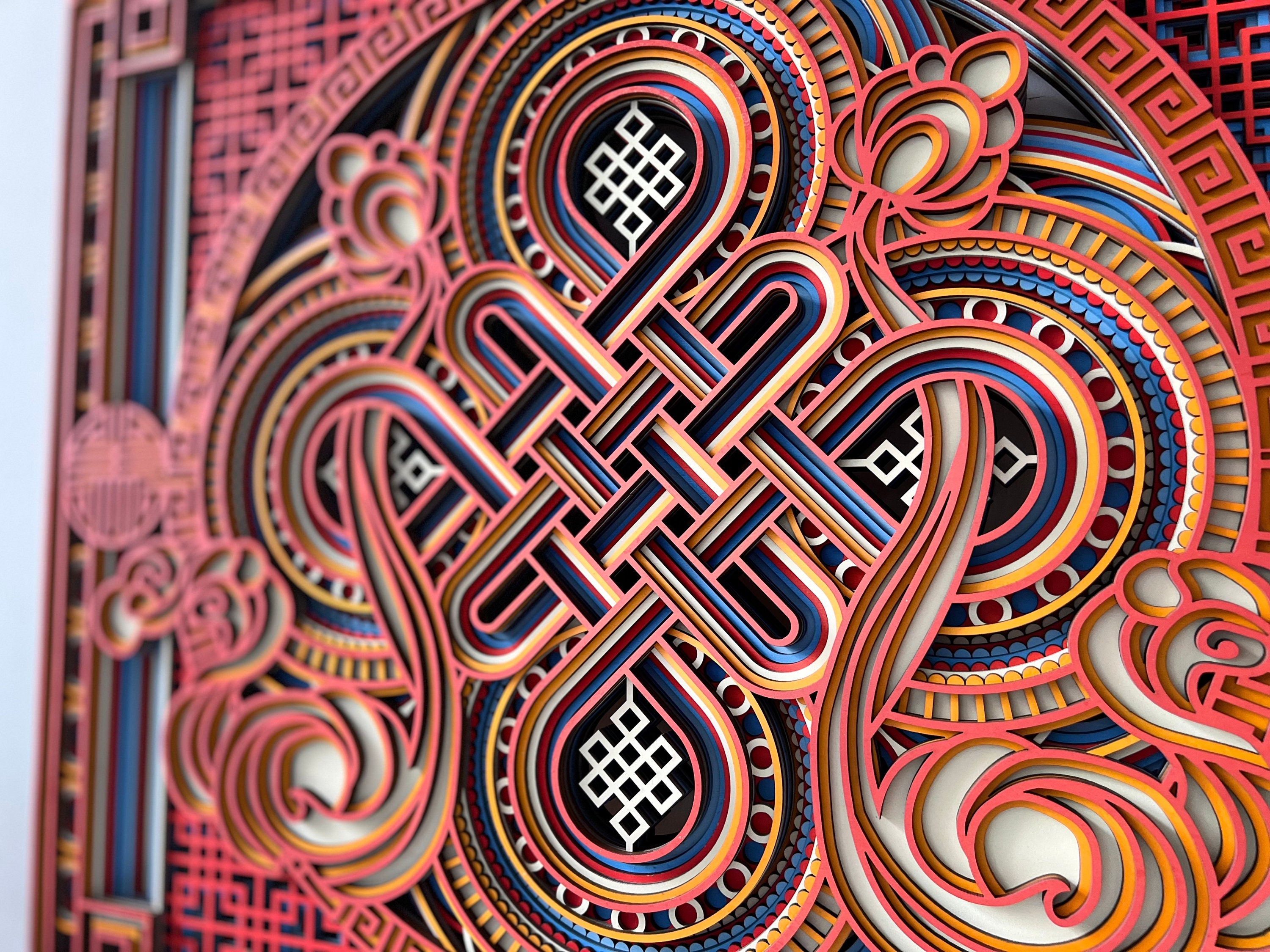 STEREOWOOD Peace Knot Multi-layer Wall Art Stereoscopic 3D - Etsy