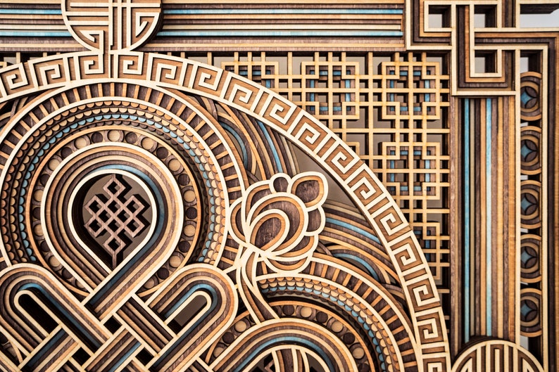 STEREOWOOD Peace Knot Multi-layer Wall Art Stereoscopic 3D | Etsy