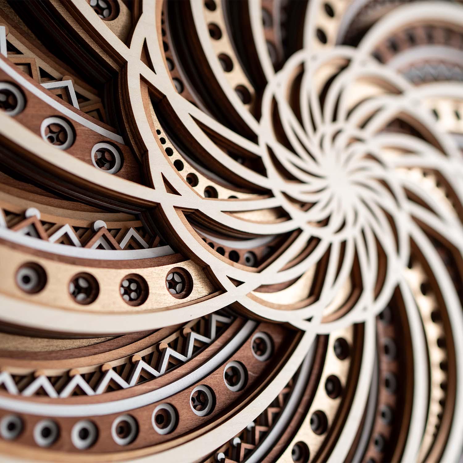 Yinyang Nautilus Wood Wall Art, Zen Inspired Multilayer Laser Cut ...