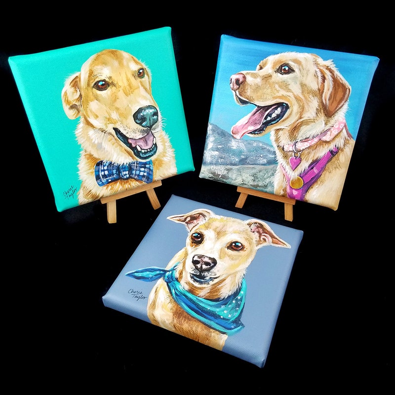 Acrylic Dog Painting - Etsy