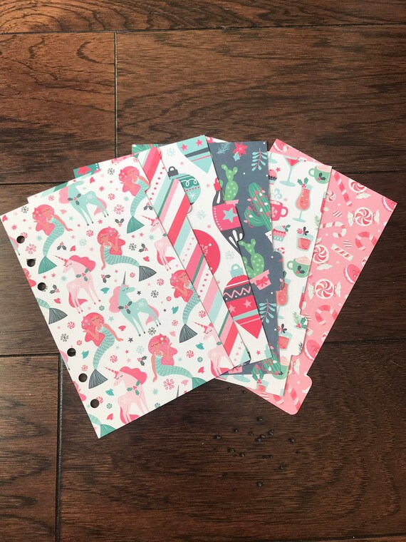 Mermaid Christmas Holiday Planner Dividers / A5 or Personal | Etsy