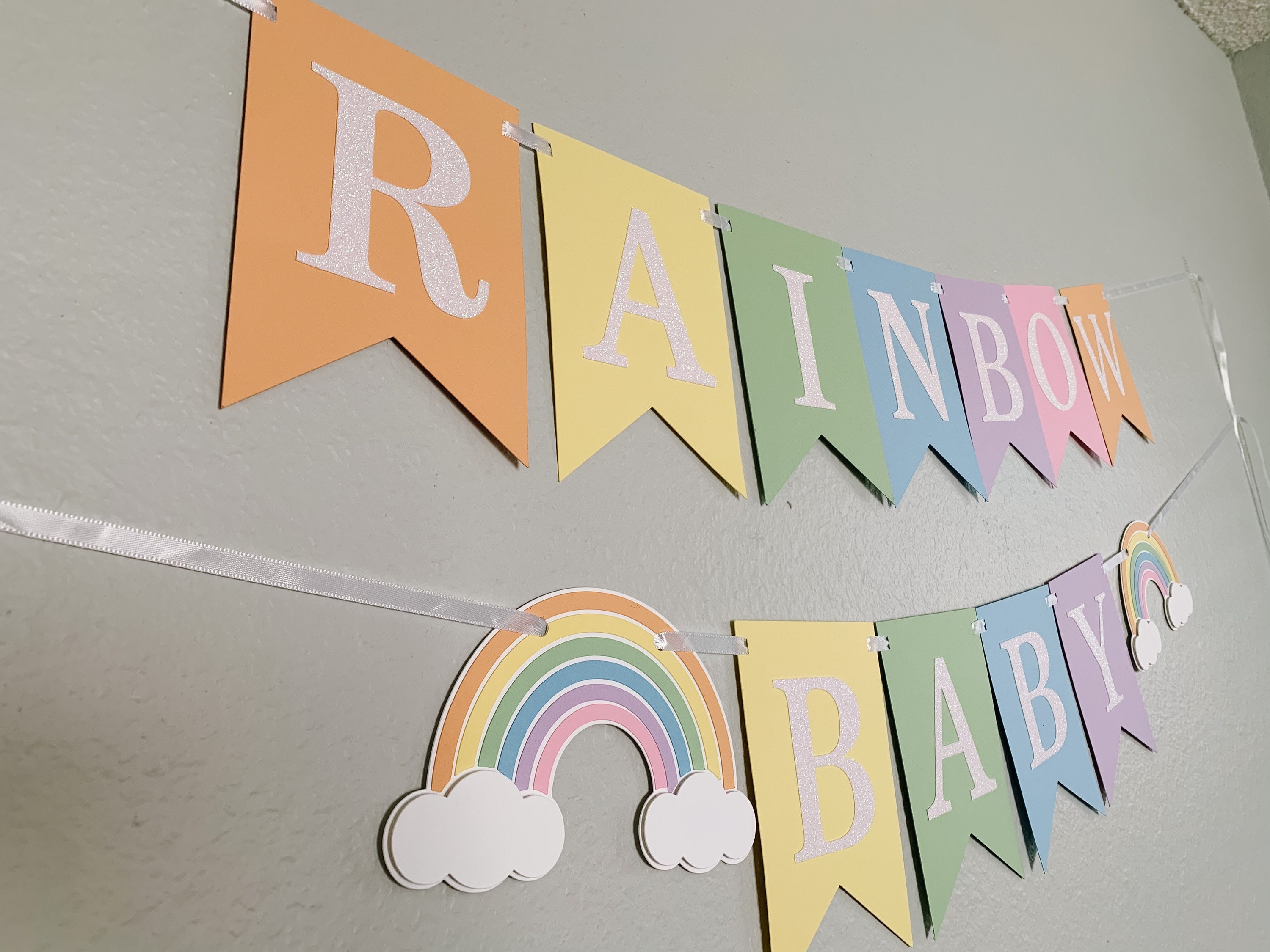 Rainbow Baby Banner / Baby Shower Banner / Rainbow Baby Shower | Etsy