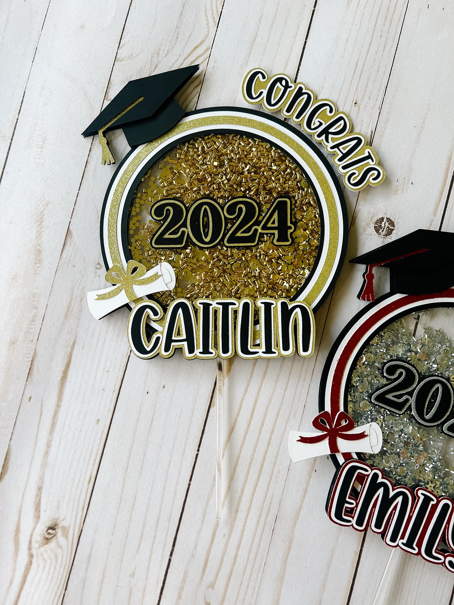 Custom Graduation Shaker Cake Topper / Graduation Cake Topper / Class ...