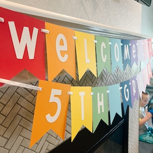 Welcome Classroom Banner / Back to School Banner / Boho Classroom Decor ...