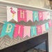 Flamingo Birthday Banner / Flamingo Decor / Flamingo Party / Pink ...